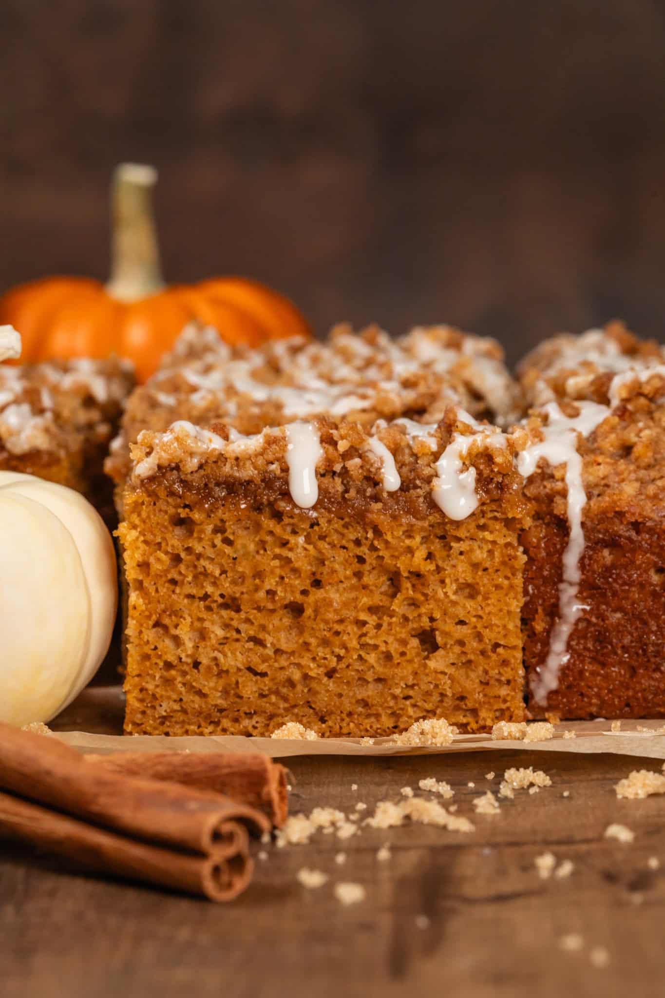 Easy Vegan Pumpkin Snack Cake with Crumble Topping - Friendly Vegan Kitchen